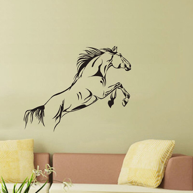 90x40CM Jumping Horse Wall Art Stickers PVC Vinyl ... – Vicedeal