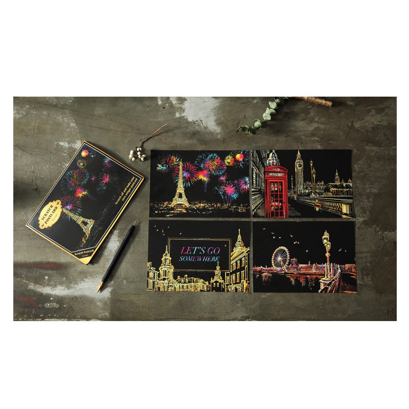 4Pcs/set Paper Painting Scraping Children Kids lea... – Grandado