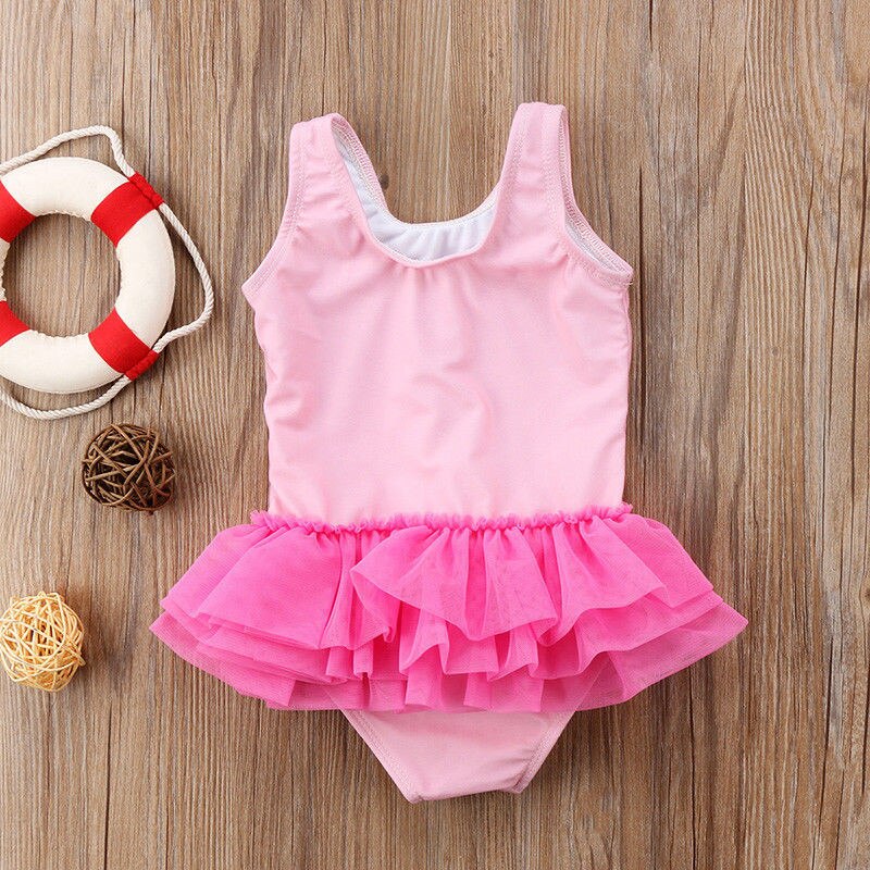 1-6years Kids Baby Girls Swimsuit Sleeveless Flami... – Grandado