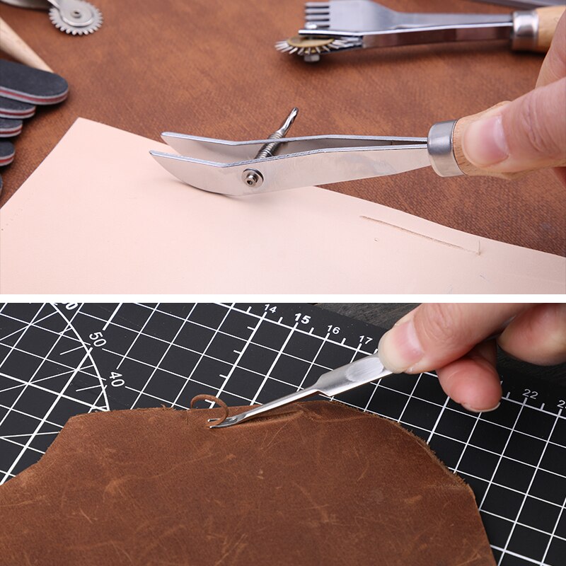 LMDZ Leathercraft Tools Kit With Cutting Knife Wax... – Grandado