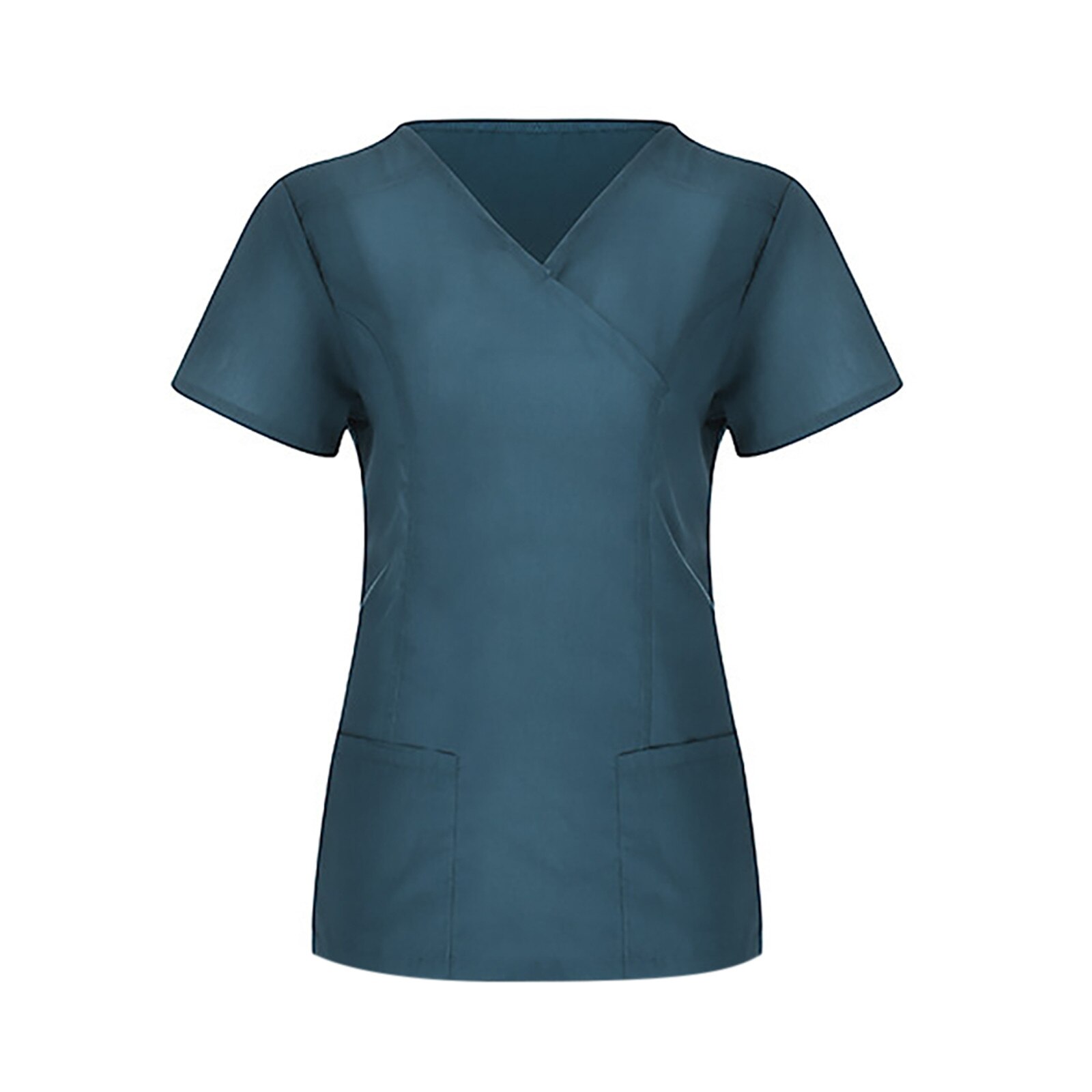 *DD56 Women Short Sleeve V-neck Tops Working Unifo... – Grandado