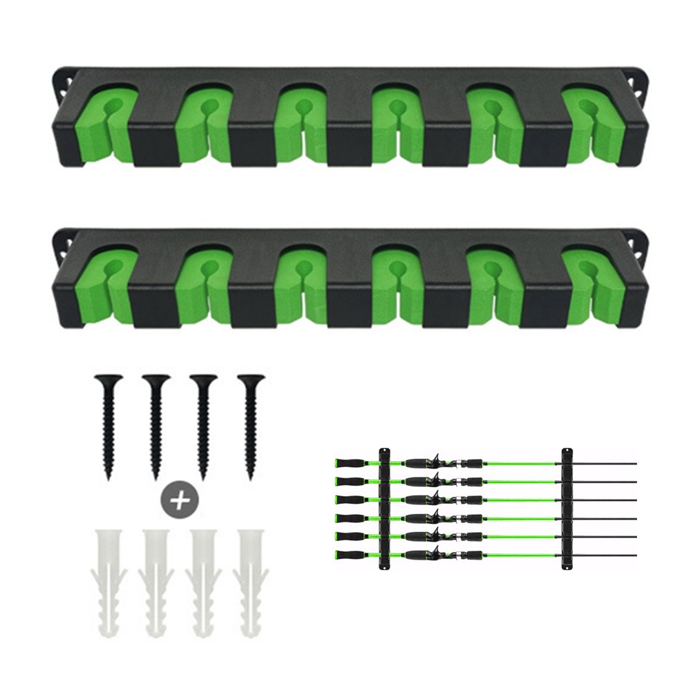 6 Hole Fishing Rod Holders Wall Mount Adjustable H... – Vicedeal