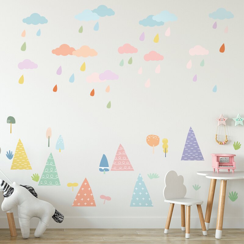 Tofok Cloud Raindrop DIY Home Wall Sticker Ins Hil... – Grandado