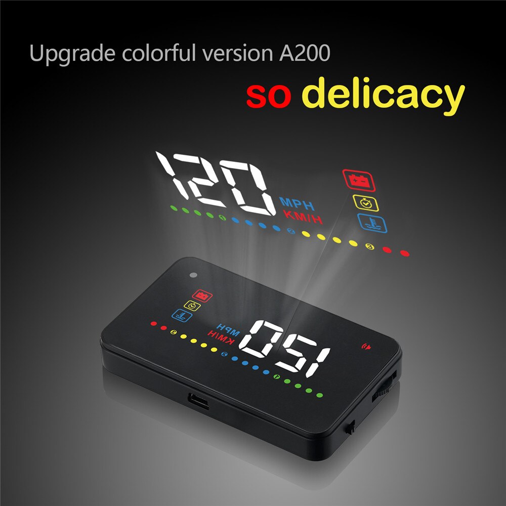 Car Hud Head Up Display A200 OBD2 light sensor vol... – Grandado
