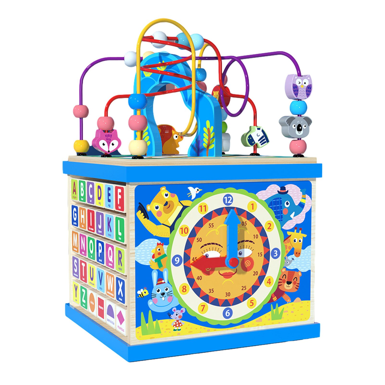 Houten Activity Play Cube 5-Side Activiteit Center... – Vicedeal