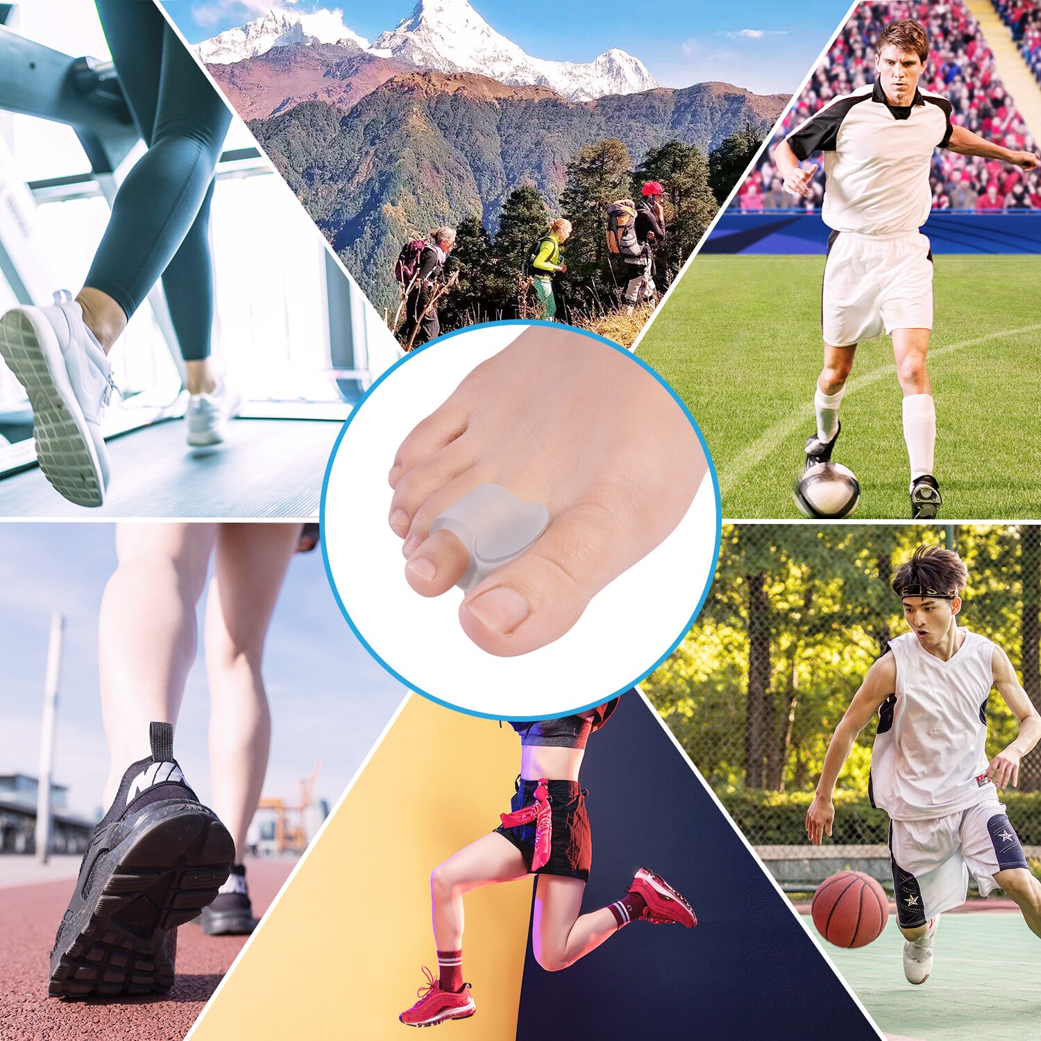 8pcs Soft Silicone Gel Toe Separator Hallux Valgus... – Grandado