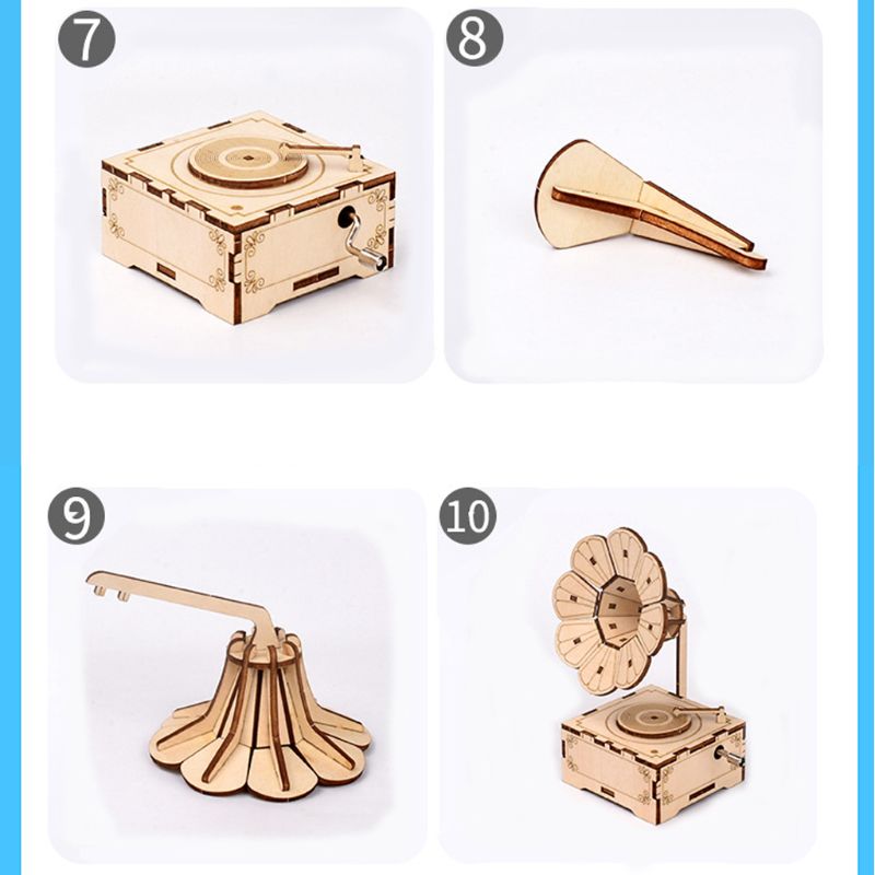 Wooden Puzzle Self-assembly Craft Kits DIY Musical... – Grandado