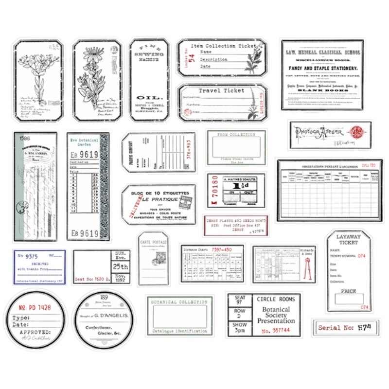 Simple Black White Plant Tag Label Stickers Travel... – Grandado