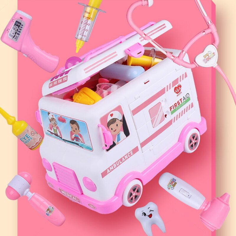 Electric Ambulance Box 52/65 Pcs/Set Girls Role Pl... – Grandado