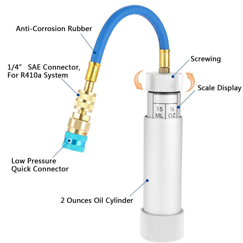 A/C Oil and Dye Injector Hand Turn Screw-in Air Co... – Grandado