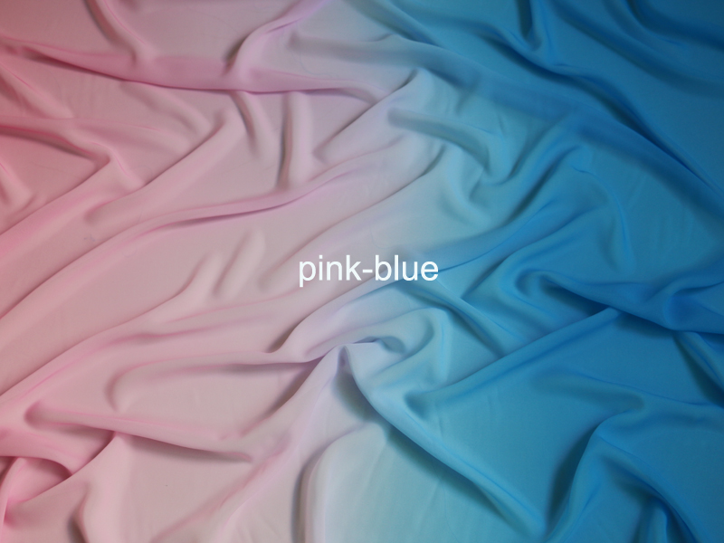 100cm*148cm 100D Pink-Blue Gradient Chiffon Fabric... – Grandado