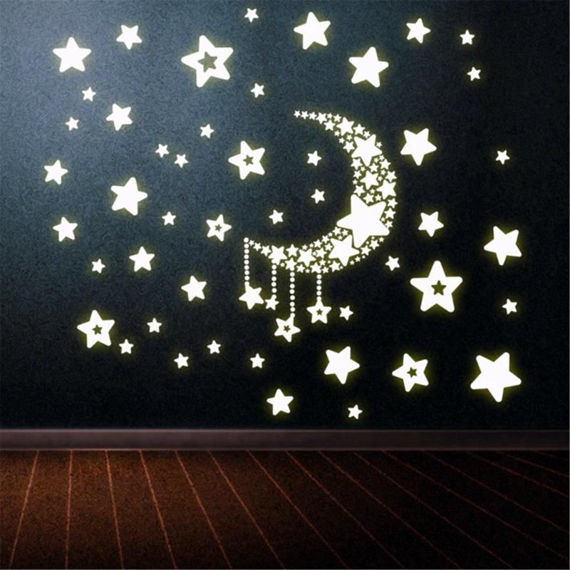Glow In The Dark Ceiling Wall Stickers Luminous Mo... – Vicedeal