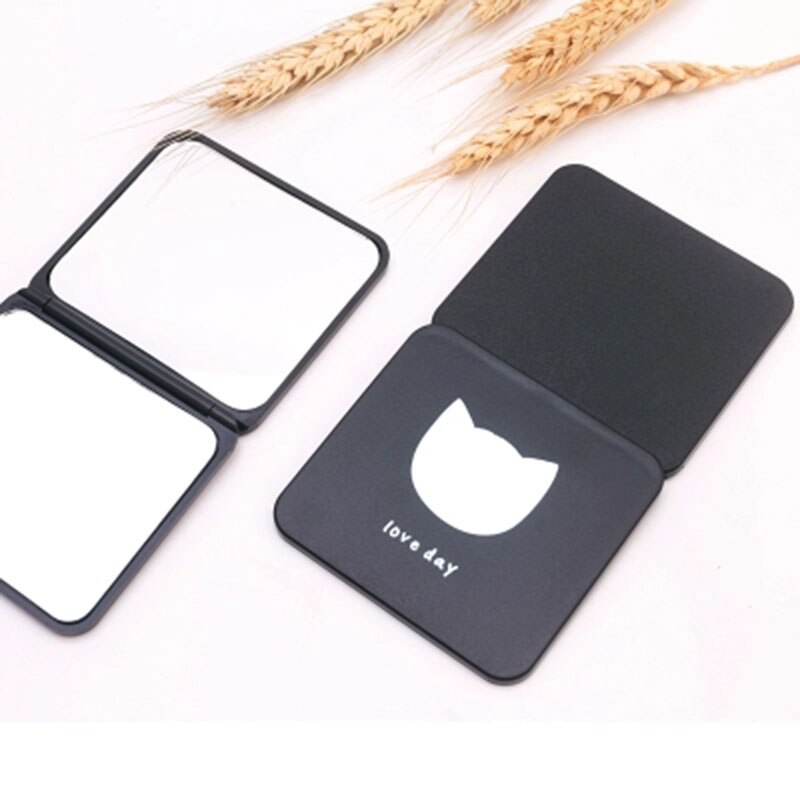 Girls Cute Black Mirrors Portable Folding Princess... – Grandado