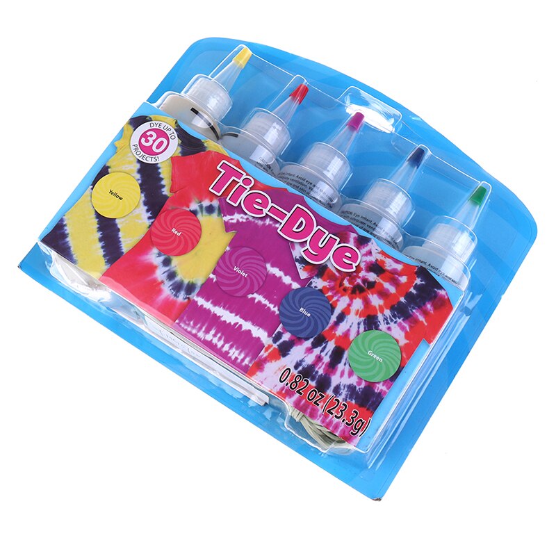 5 Colors/set DIY One-Step Tie Dye Kit Fabric Texti... – Vicedeal