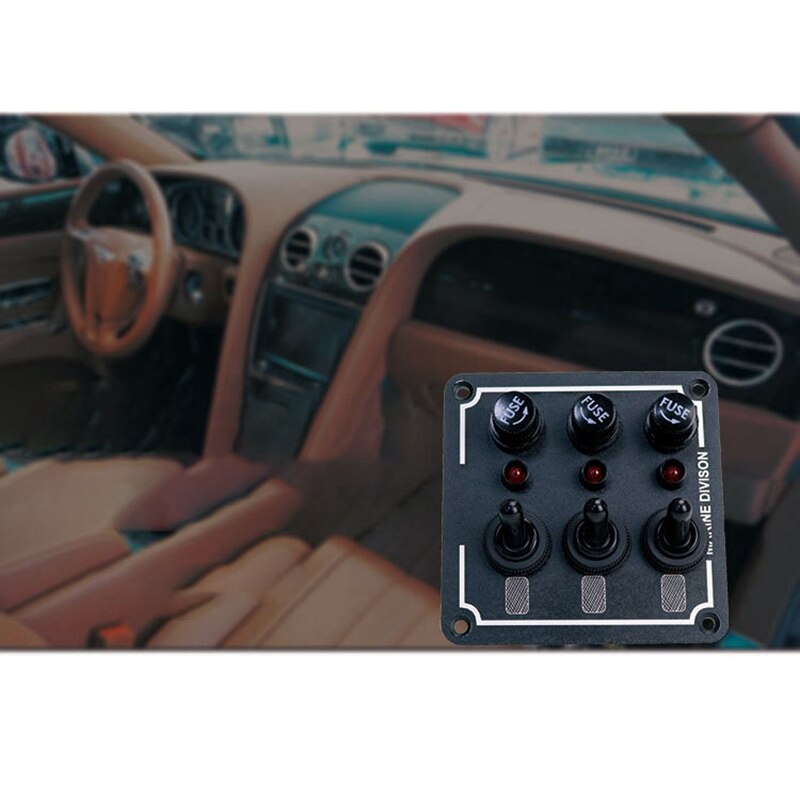 3 Gang Marine Toggle Switch Panel With LED Light D... – Grandado