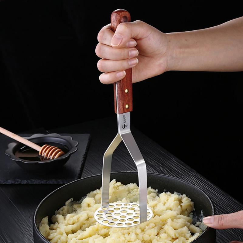 Stainless Steel Pusher Potato Masher With Broad Ma... – Vicedeal