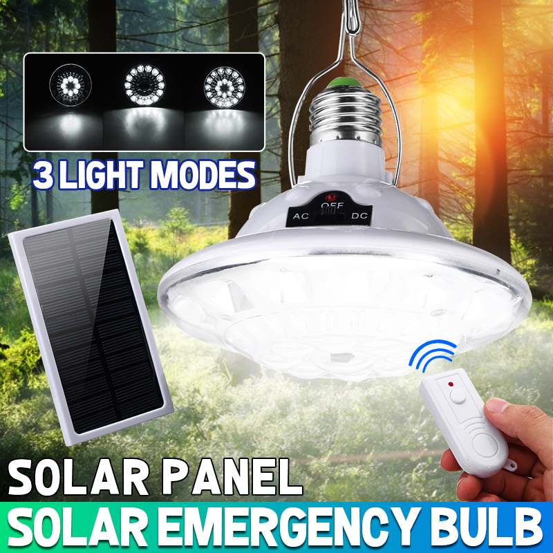 E27 Solar Power LED Laterne mit Solar Panel & Fern... – Vicedeal