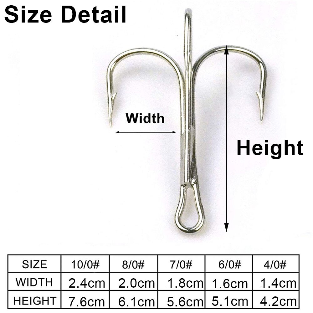 Hameçon Triple Ultra fort pour pêche en eau salée,... – Grandado