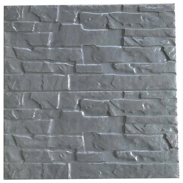 NW70 Embossed Gray Stone Self Adhesive Flexible Wa... – Vicedeal