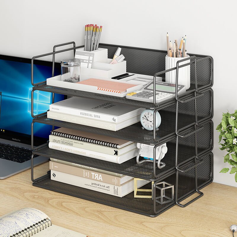 A4 Multi-Layer Metal File Rack Can Be Superimposed... – Grandado
