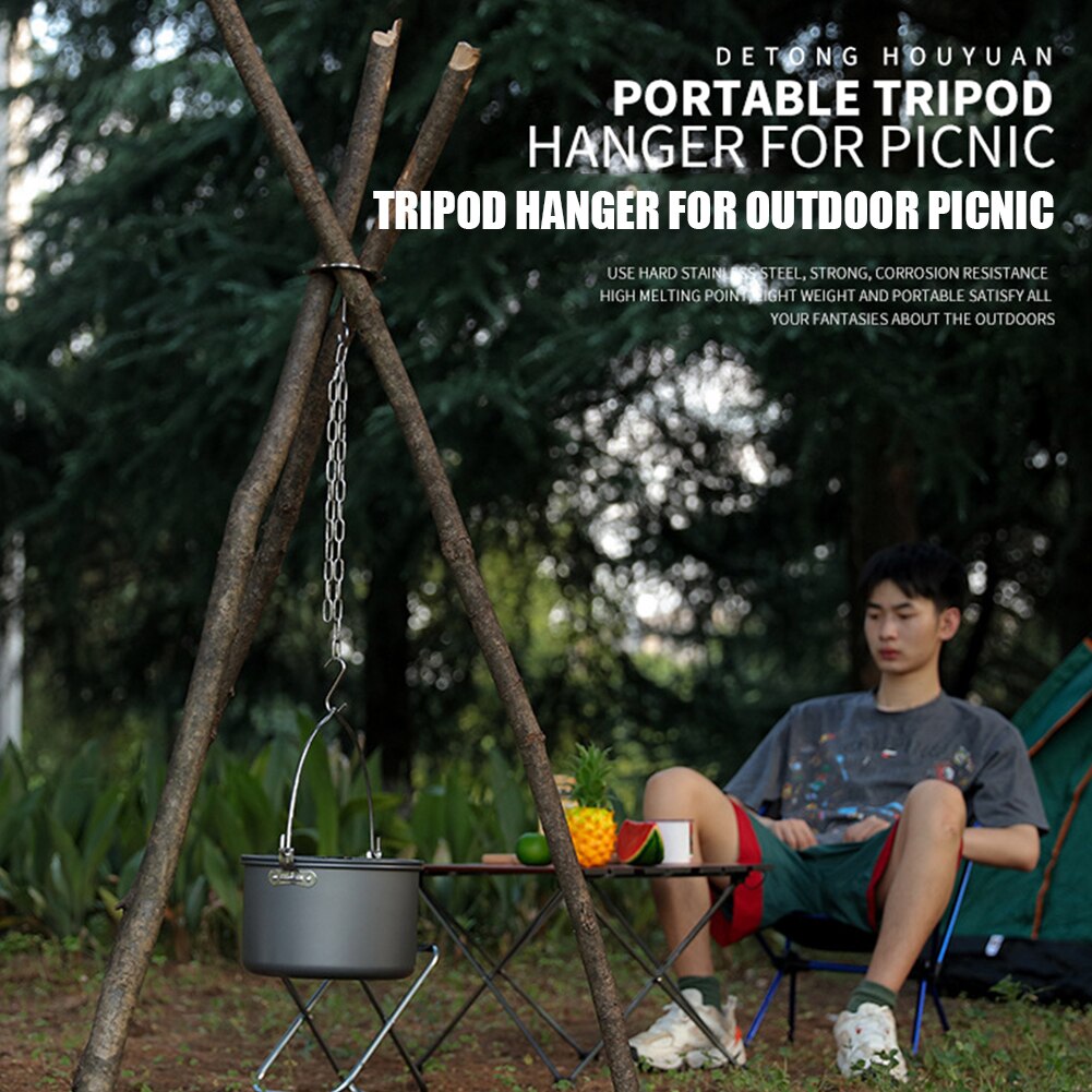Portable Detachable Outdoor Barbecue Tripod Hangin... – Vicedeal