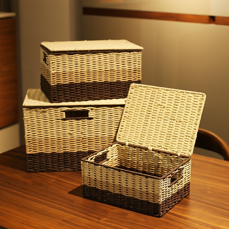 Desktop garden storage box with lid box sundries s... – Grandado