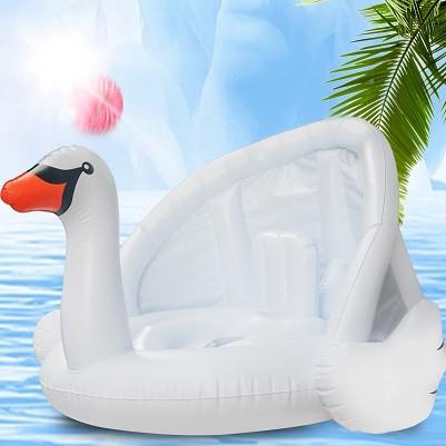 Baby Pool Float With Awning Inflatable Flamingo Sw... – Grandado