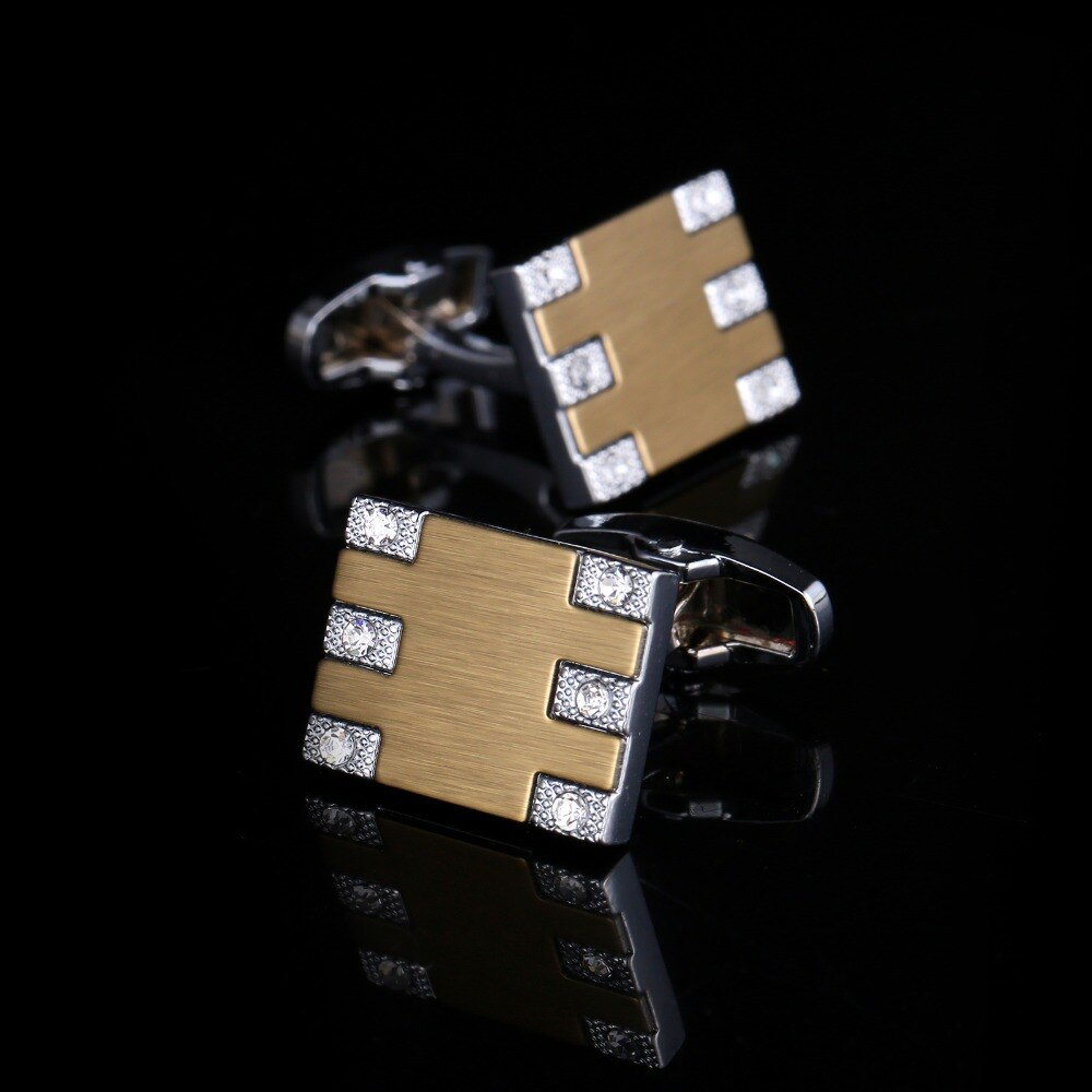 Two-color Square Simple Business French Cufflinks ... – Grandado