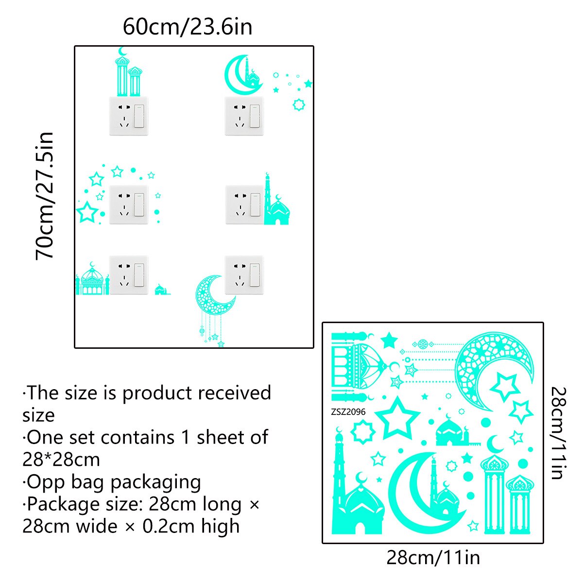 Creatieve Moon Star Lichtgevende Schakelaar Sticke... – Grandado