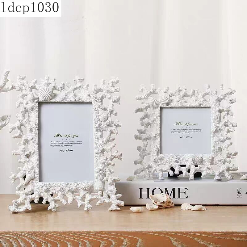 Mediterranean Style Resin Frame Table Coral 6 Inch... – Grandado