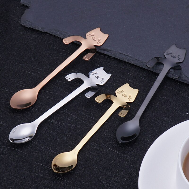 Stainless Steel Mini Cat Kitten Spoons for Coffee ... – Grandado