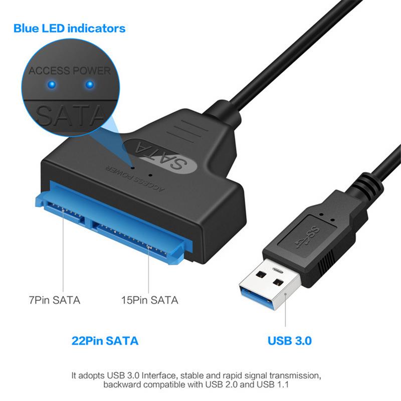 Cable conector USB 3,0 SATA a USB, adaptador de 2,... – Grandado
