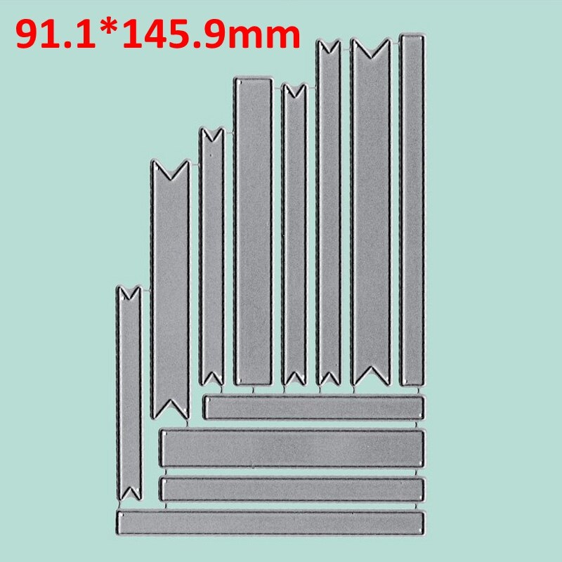 Strips Slimline Rectangle Banner Metal Cutting Die... – Vicedeal