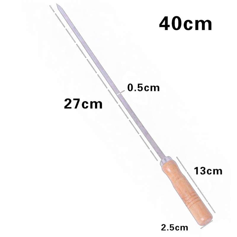 10pc 40cm Flat Kebab Skewer Stainless Steel BBQ Ro... – Grandado