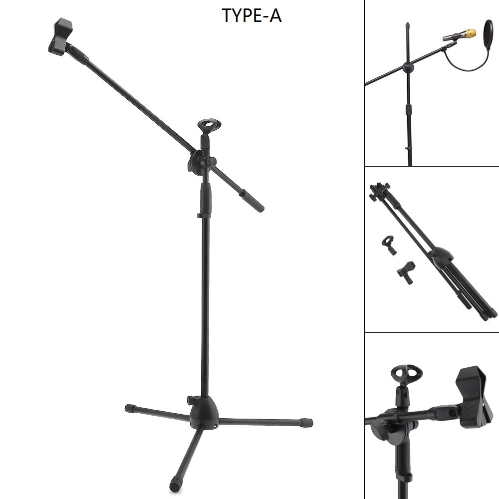 Floor Microphone Tripod Swing Arm Retractable Meta... – Grandado