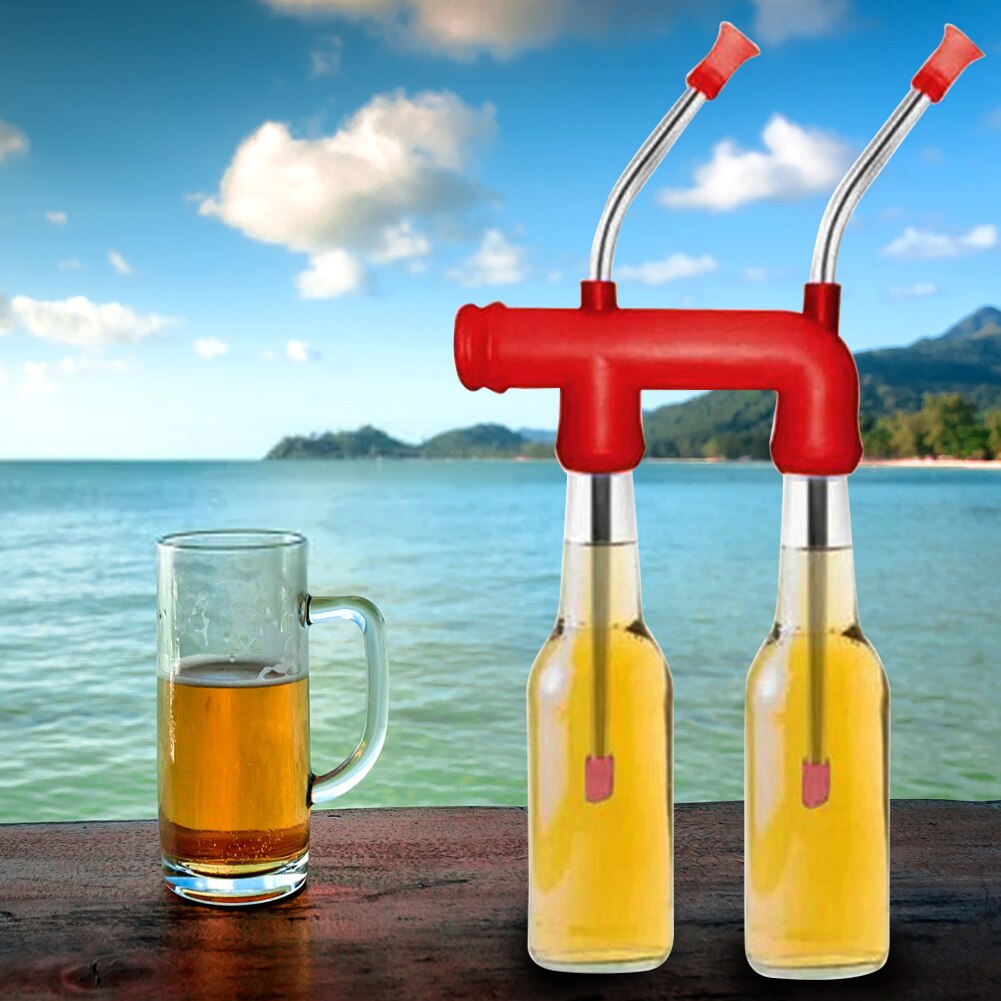 Beer Snorkel Straw Beer Bong Funnel Slammer Double... – Grandado
