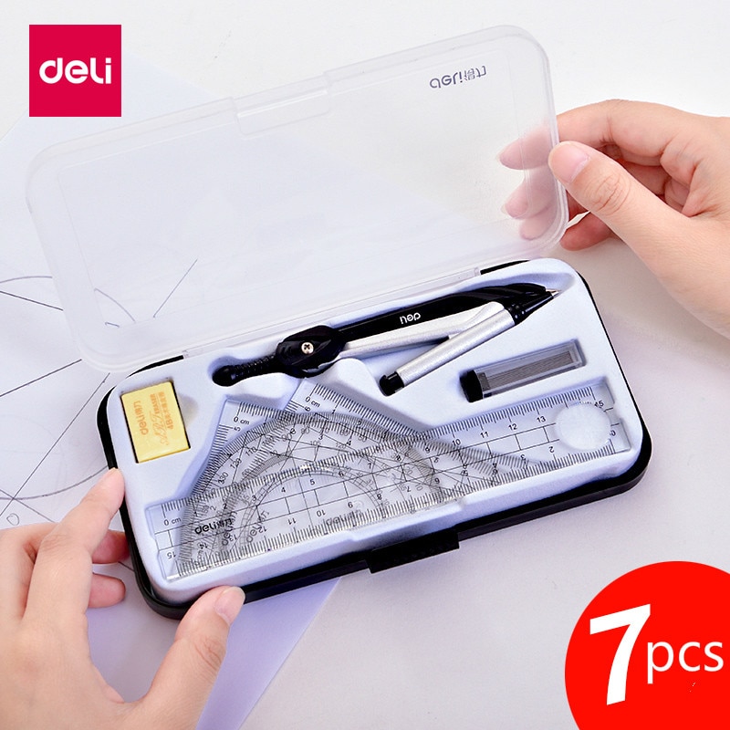 Deli Drawing Students' Geometry Compasses Penc... – Grandado