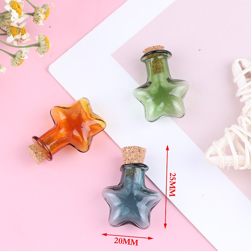 2Pcs Mini Glass Color Bottles Rectangle Cute Bottl... – Grandado