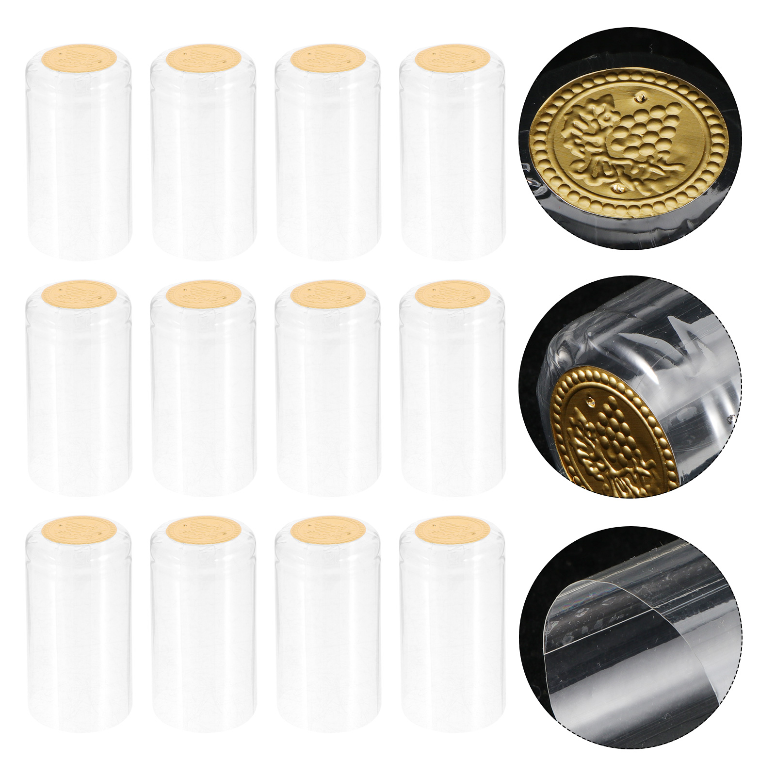 100PCS Bottle Caps PVC Bottle Capsules Caps Shrink... – Grandado