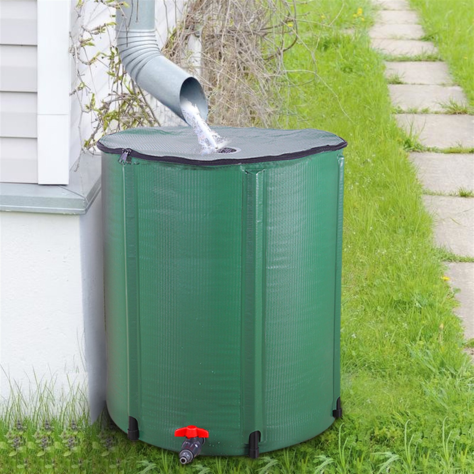 50 Gallon Folding Rain Barrel Water Collector Gree... – Vicedeal