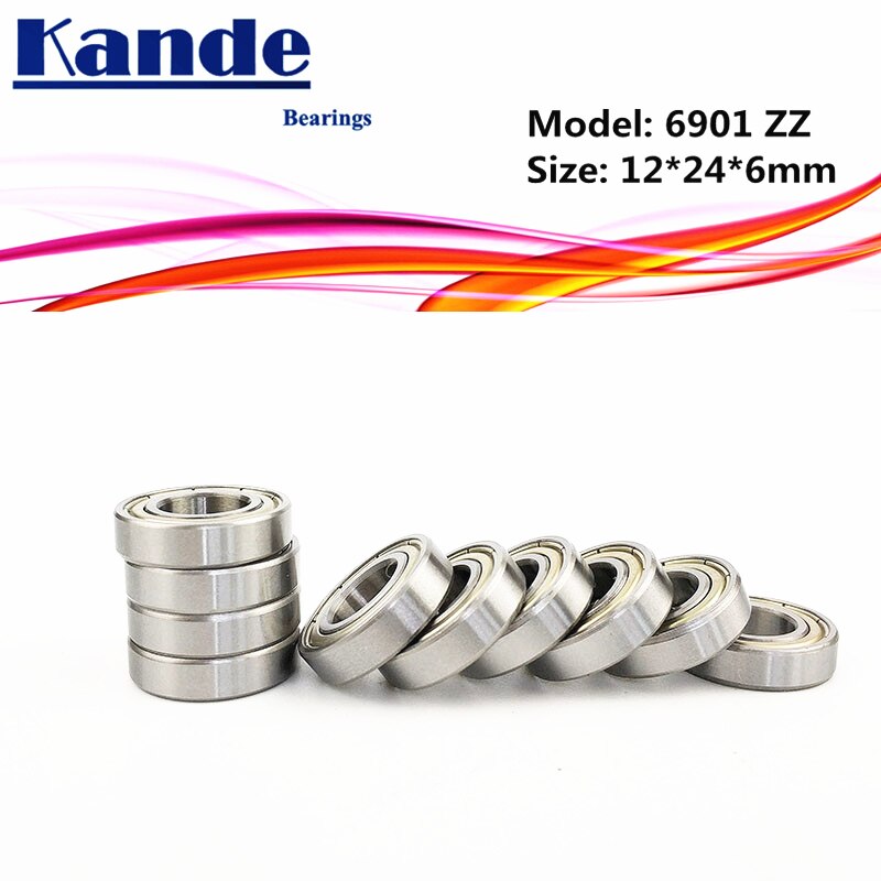 6901ZZ 10 Pcs 12X24X6mm ABEC-1 6901 Zz Dunne Gedee... – Grandado