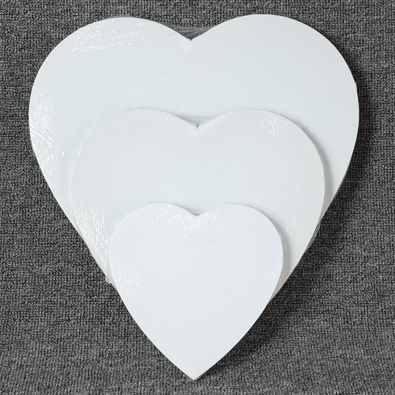 1 pcs Heart-shaped Cotton Wood Frame Watercolor Ca... – Grandado