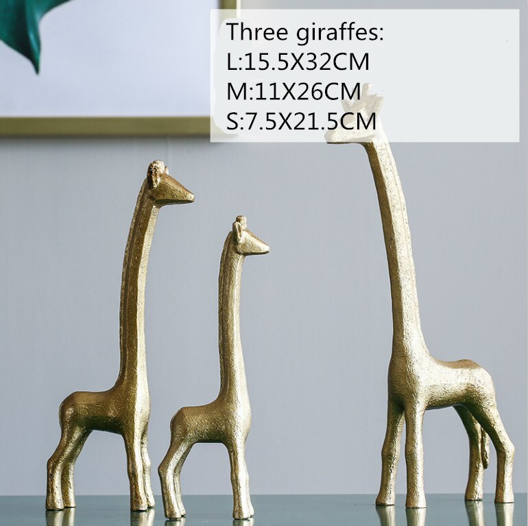 Nordic Gold Resin Simulated animal Crafts ornament... – Grandado