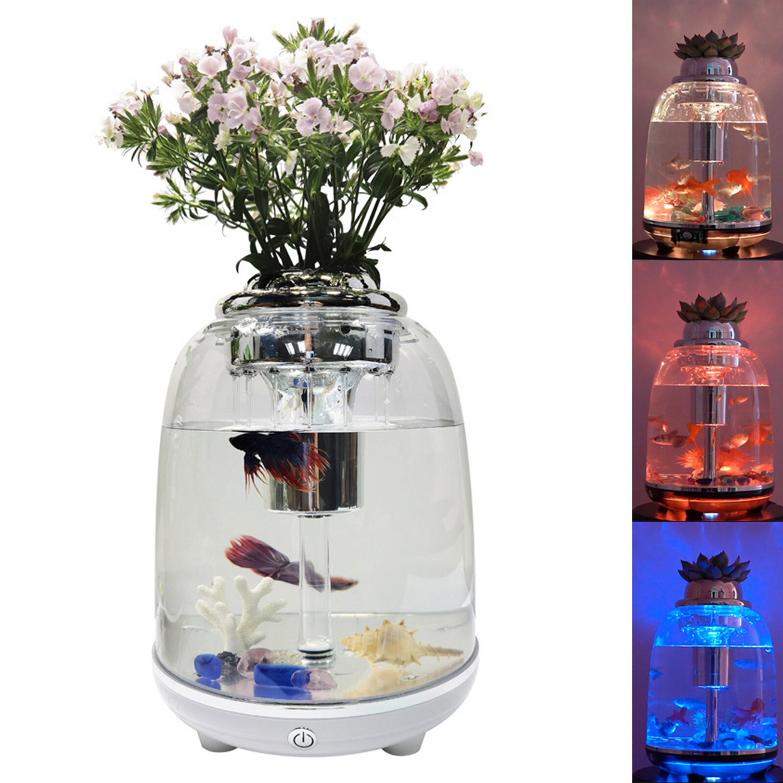 Aquarium Fish Tank 5.5L Met Power Filter Transpara... – Grandado