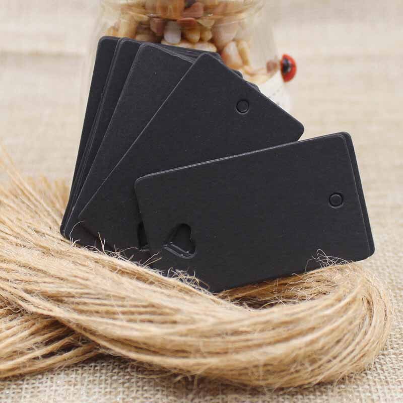 Scallop shape white/black paper blank tag with hea... – Grandado