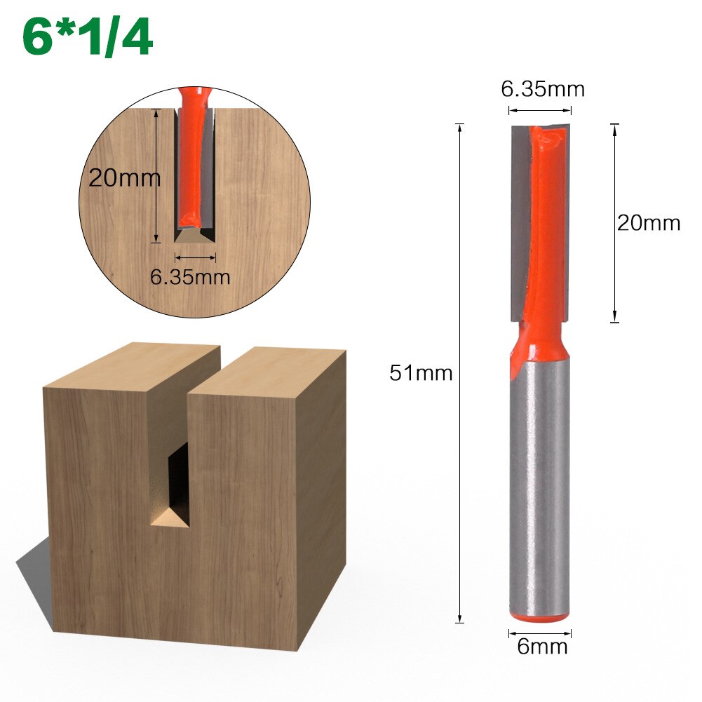 1 Pc 6 Mm Schacht Frees Houtsnijwerk Reinigen Bode... – Vicedeal