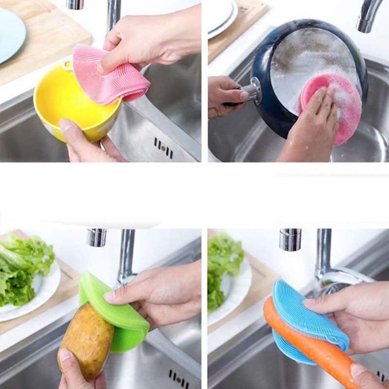 2PCS Food-Grade Silicone Dish Sponge Antibacterial... – Grandado