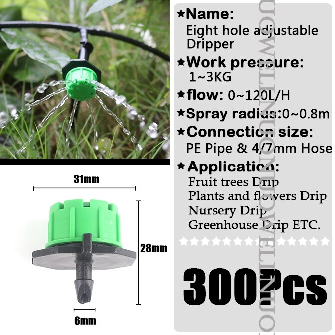10~300Pcs Adjustable Gargen Drip Irrigation Drippe... – Vicedeal