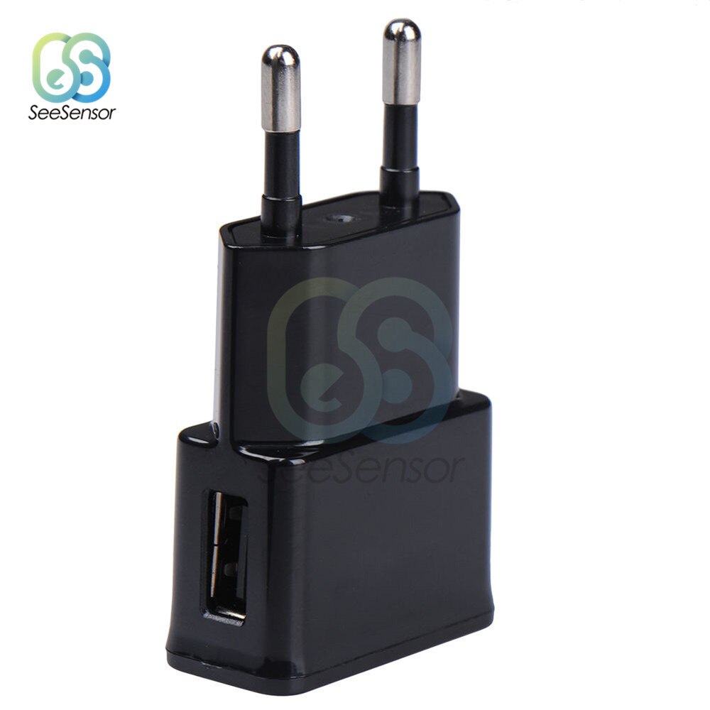 5V 2A EU US USB Plug White Black Wall Charger 1 Po... – Grandado