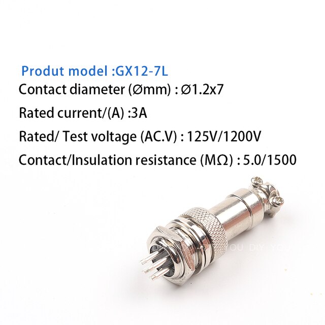 1Set GX12 2/3/4/5/6/7 Pin Nut typeMale & Femal... – Grandado